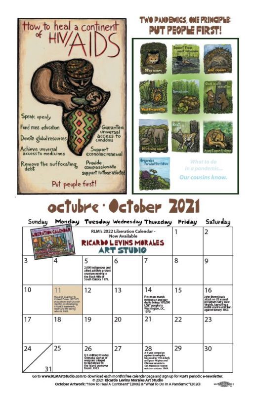 Free Monthly Calendar Archives - Poster Art for Social Justice ...