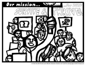 Free Coloring Page: Survive & Thrive in 2025 – Ricardo Levins Morales ...